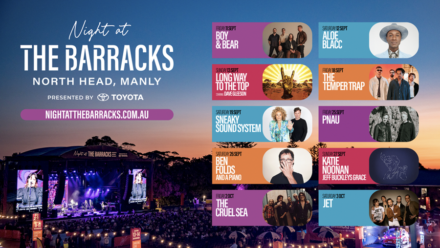 News: Manly’s Night at The Barracks unveils sprawling 2026 line-up ...